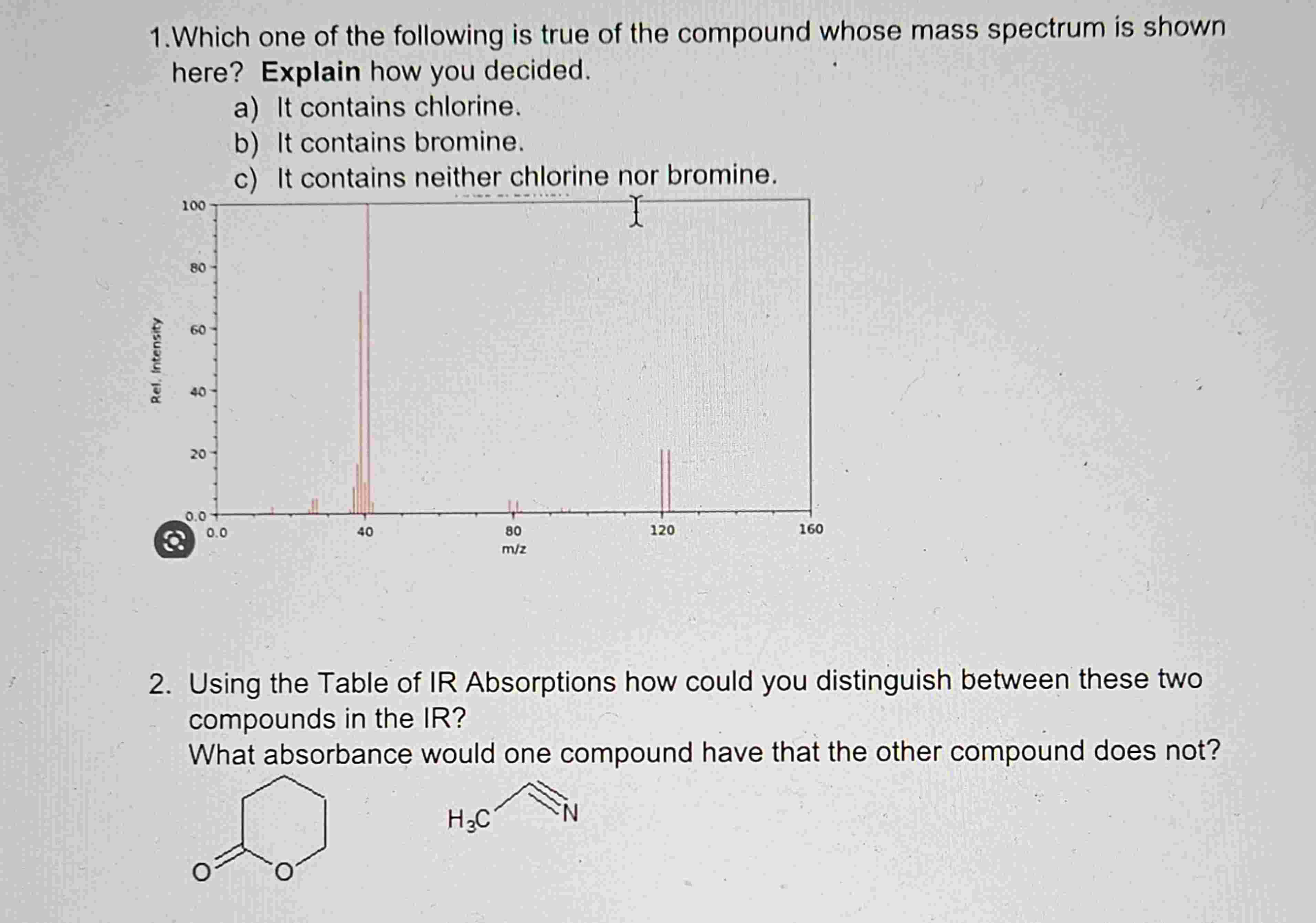 Solved Can you help me solve these questions?Which one of | Chegg.com