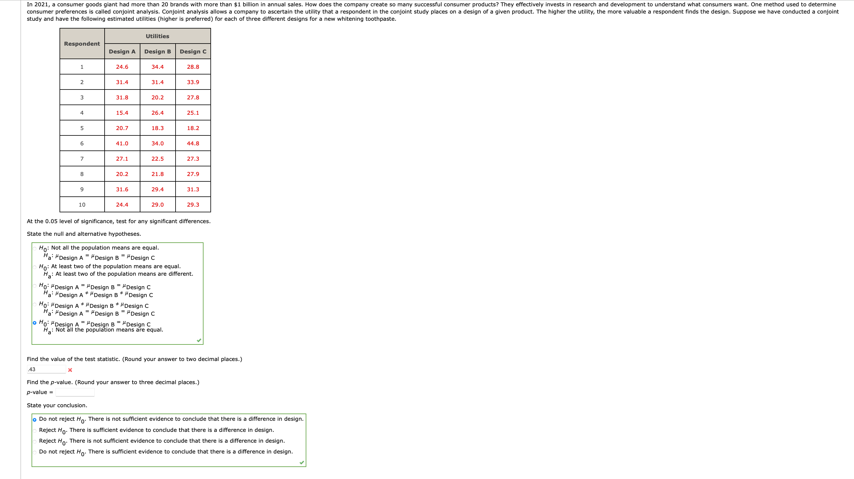 Solved study and have the following estimated utilities | Chegg.com