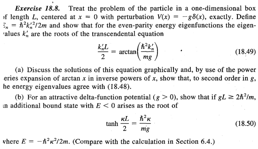 Solved Exercise 18 8 Treat The Problem Of The Particle In A
