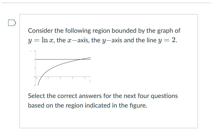 Consider the following region bounded by the graph of | Chegg.com