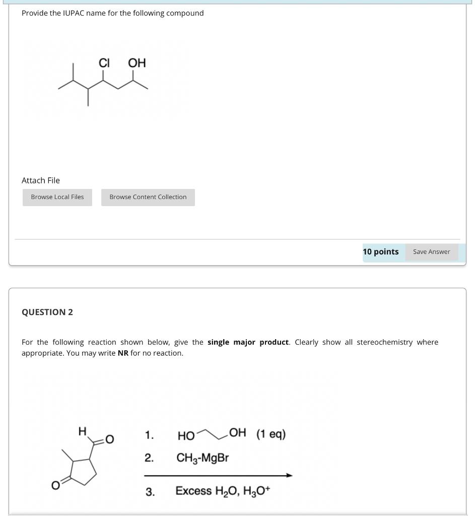 Solved Provide the IUPAC name for the following compound CI | Chegg.com