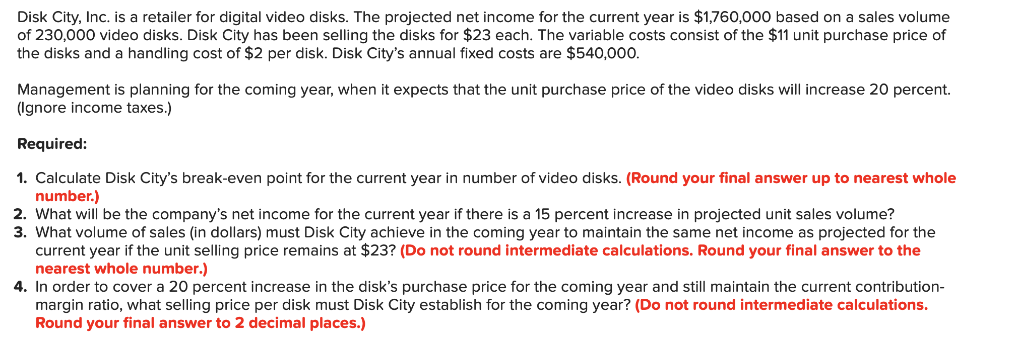 Solved Disk City, Inc. is a retailer for digital video | Chegg.com