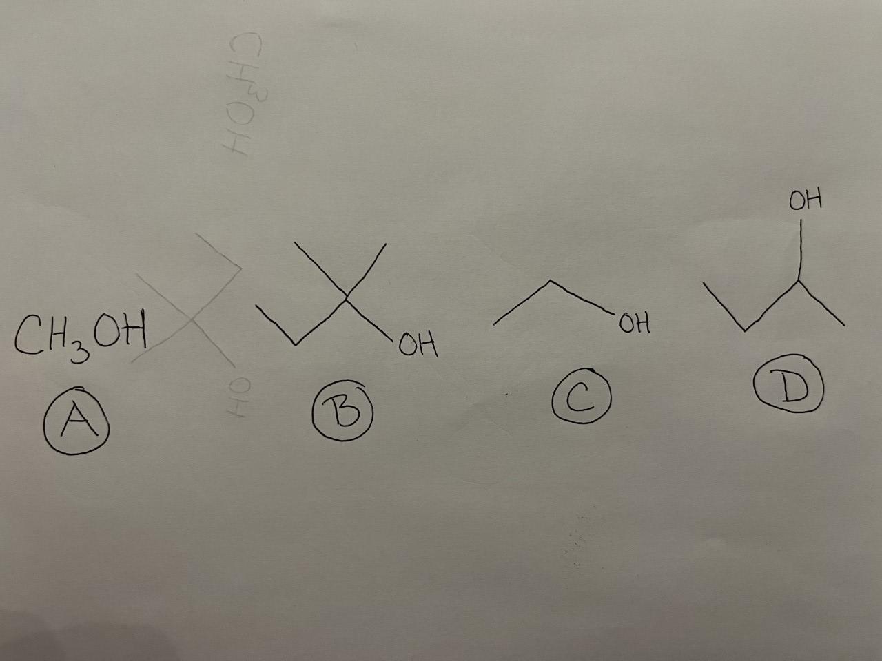 [Solved]: Rank the following alcohols in order of decreasin