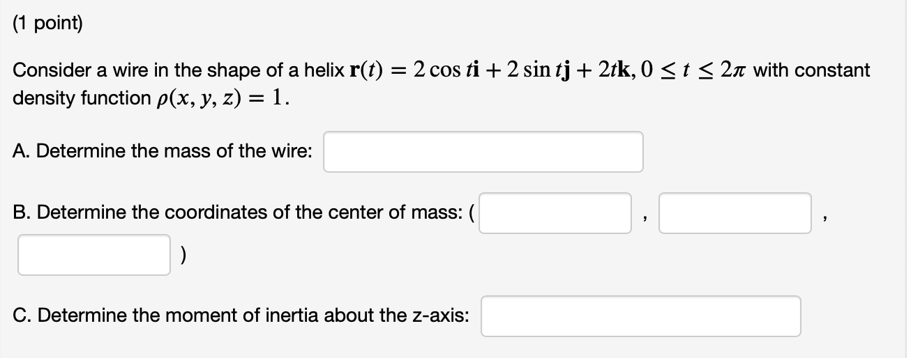 Solved Consider a wire in the shape of a helix | Chegg.com