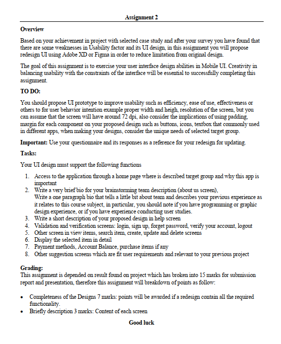 Solved Assignment 2 Overview Based on your achievement in | Chegg.com