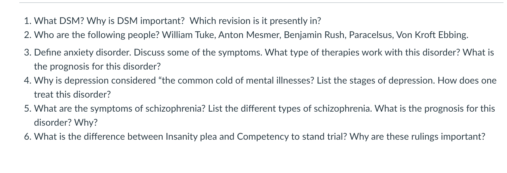 Solved 1. What DSM? Why is DSM important? Which revision is | Chegg.com