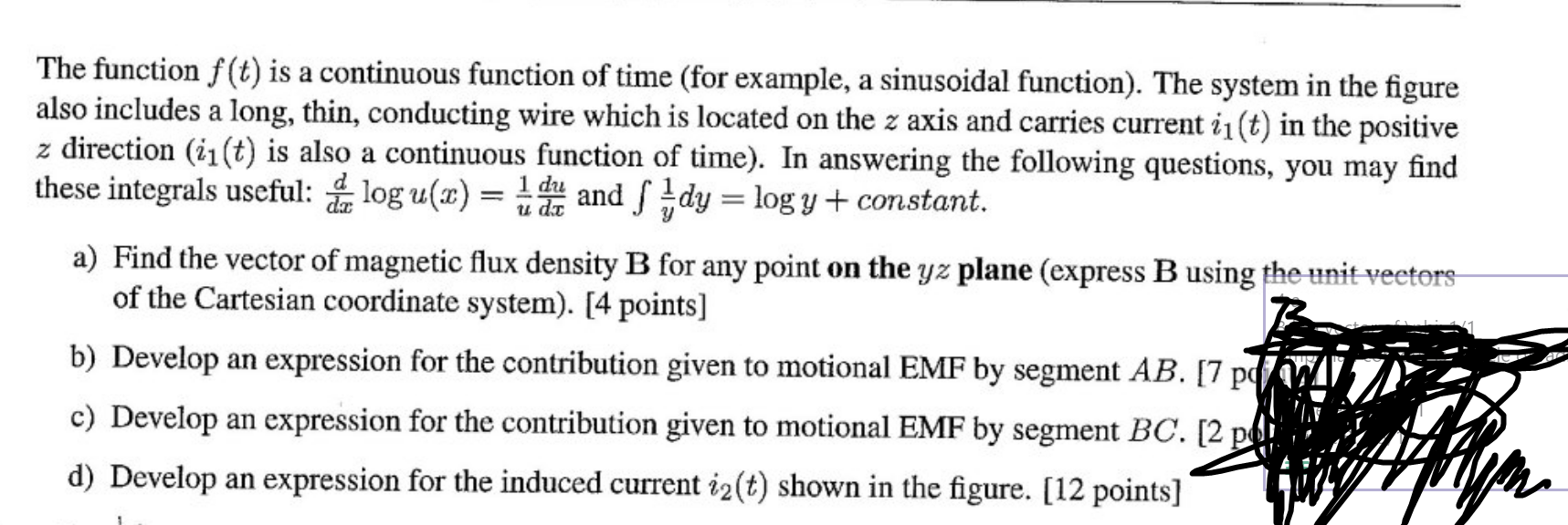 Solved The loop's center point P at time t=0 is at x=0,y=Y0, | Chegg.com
