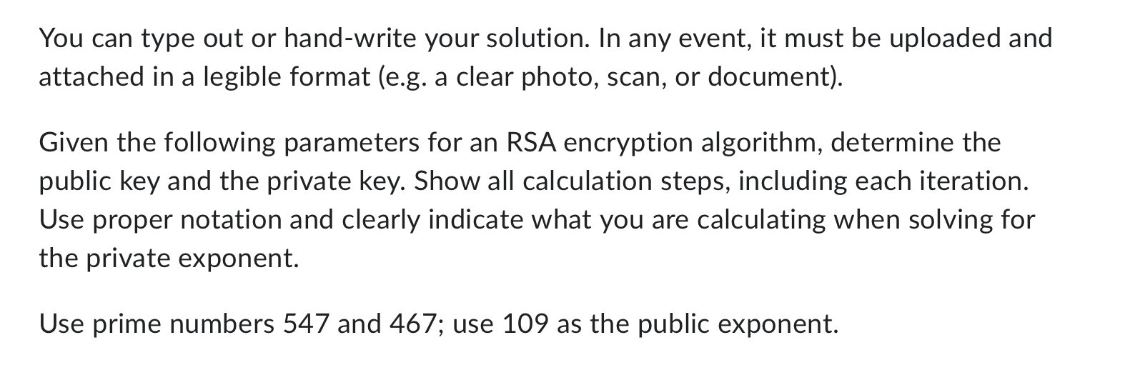 Solved You can type out or hand-write your solution. In any | Chegg.com