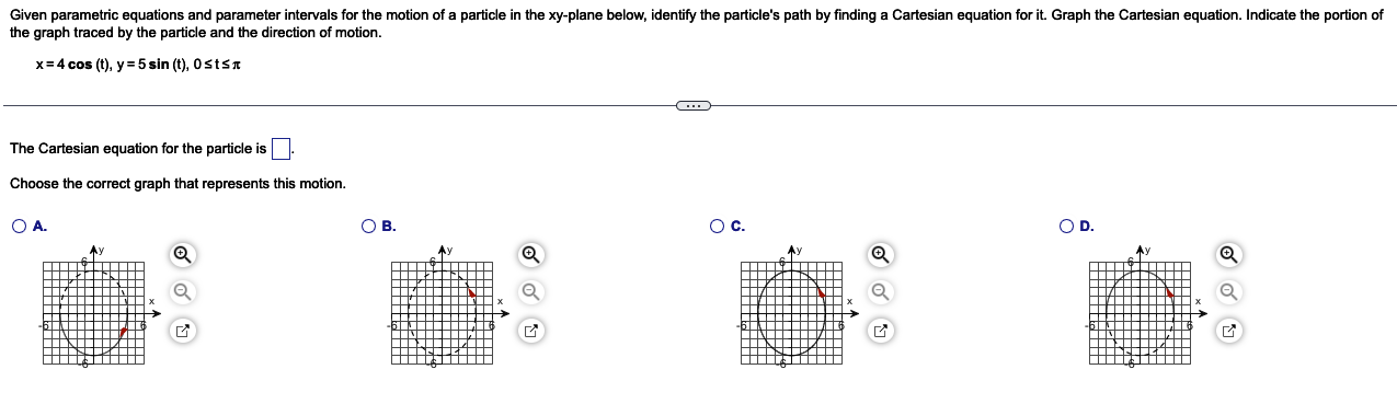 The Graph Traced By The Particle And The Direction Of