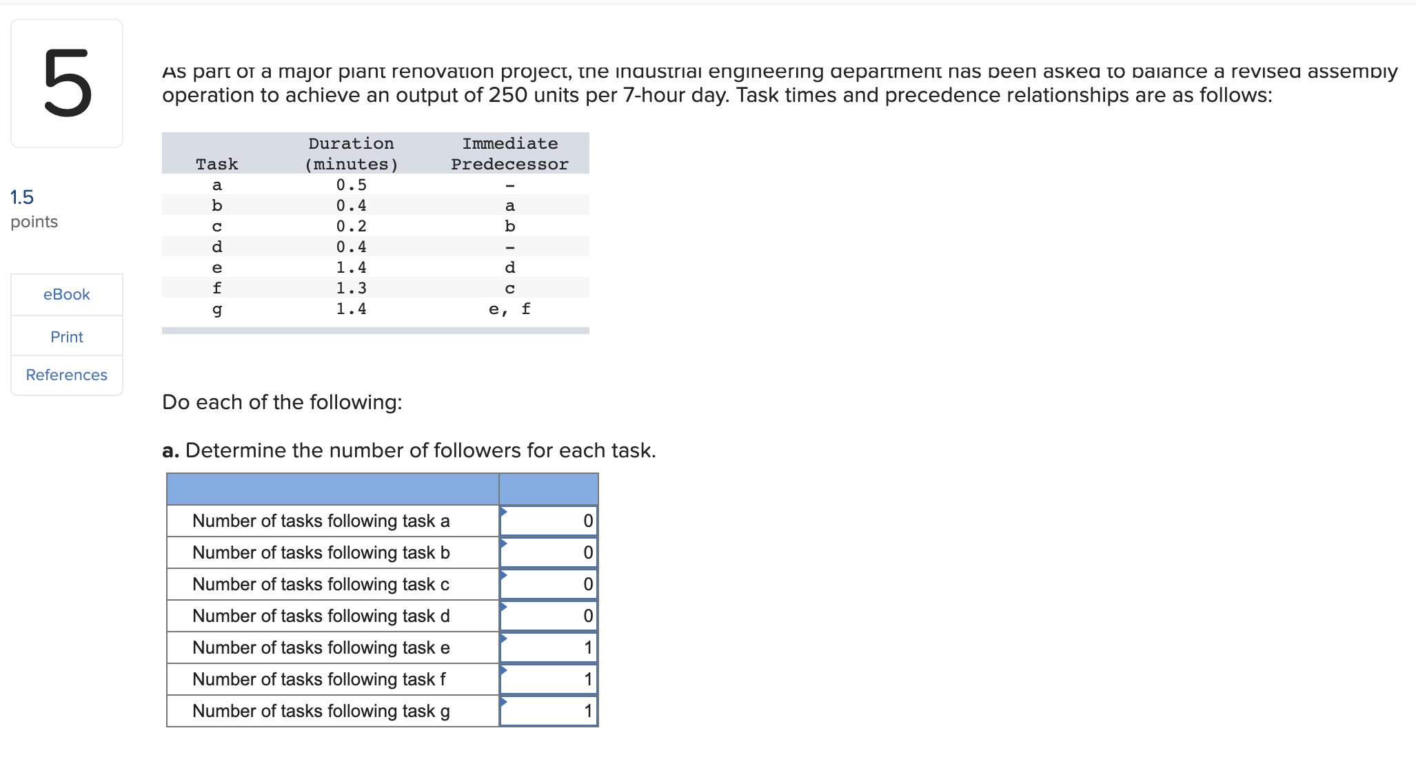 b. Determine the minimum cycle time, the maximum | Chegg.com