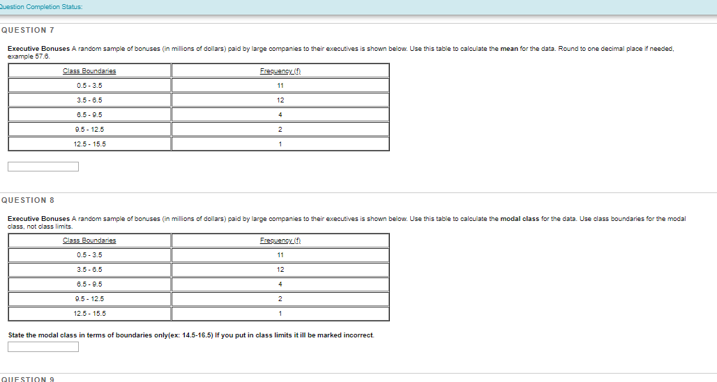 Solved Question Completion Status: QUESTION 7 Executive | Chegg.com