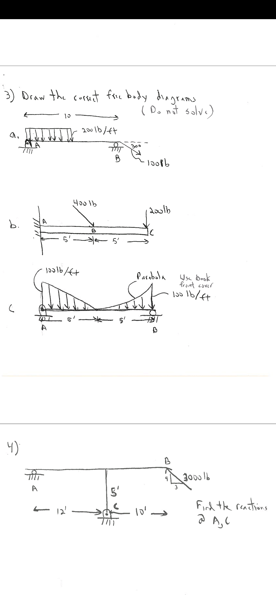 Solved 3) Draw the curret frebody diagrams 2… (Donot solve) | Chegg.com