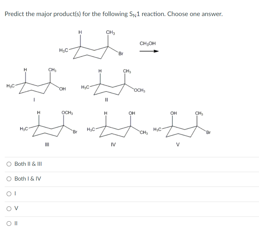 Solved Predict the major product(s) for the following SN1 | Chegg.com