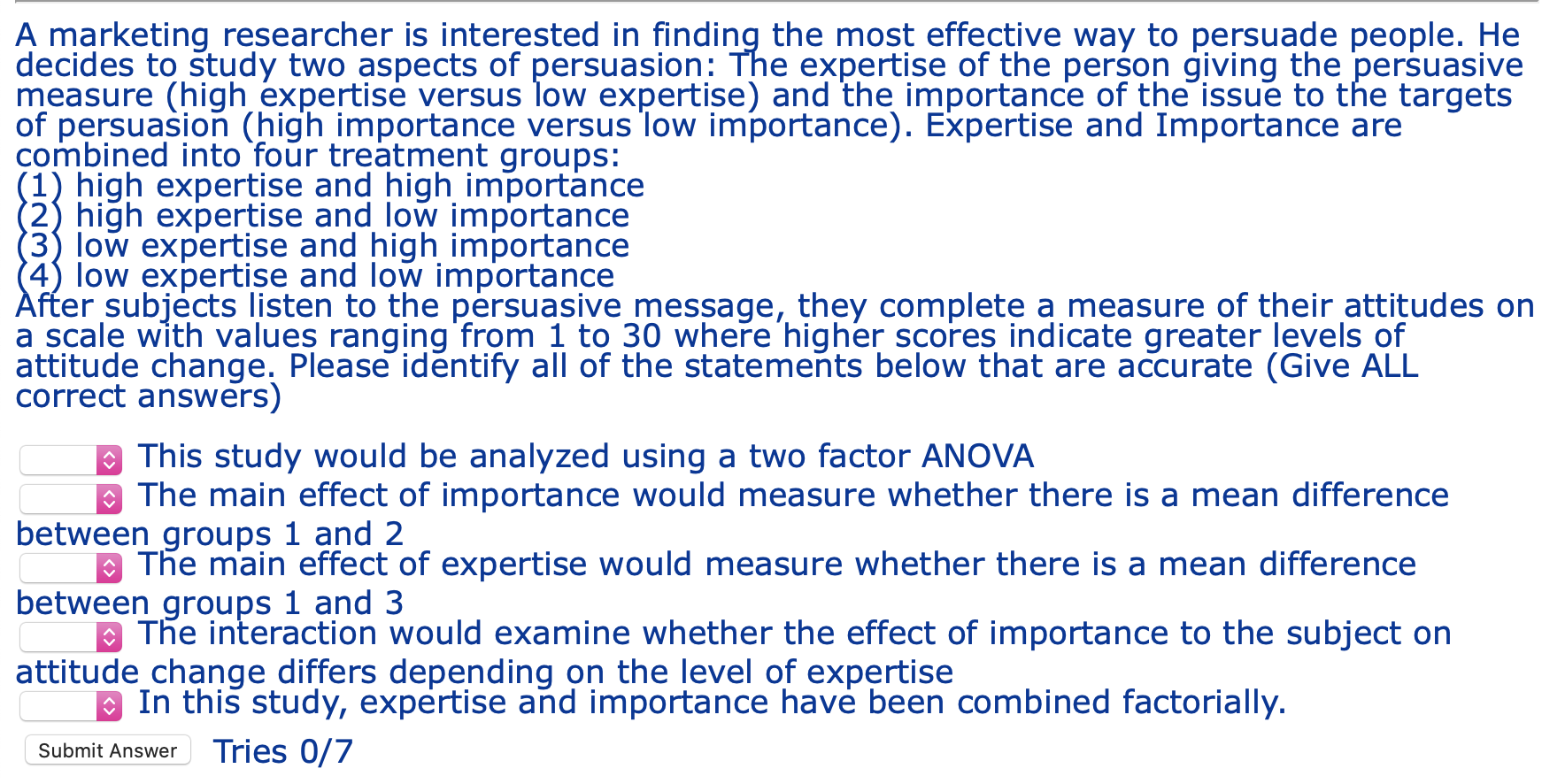 Solved A marketing researcher is interested in finding the | Chegg.com