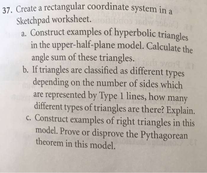 37. Create a rectangular coordinate system Sketchpad | Chegg.com