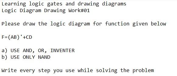 Solved Learning logic gates and drawing diagrams Logic | Chegg.com