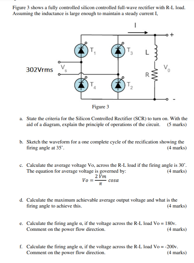 Solved Figure 3 shows a fully controlled silicon controlled | Chegg.com
