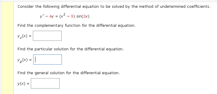 Solved Consider the following differential equation to be | Chegg.com