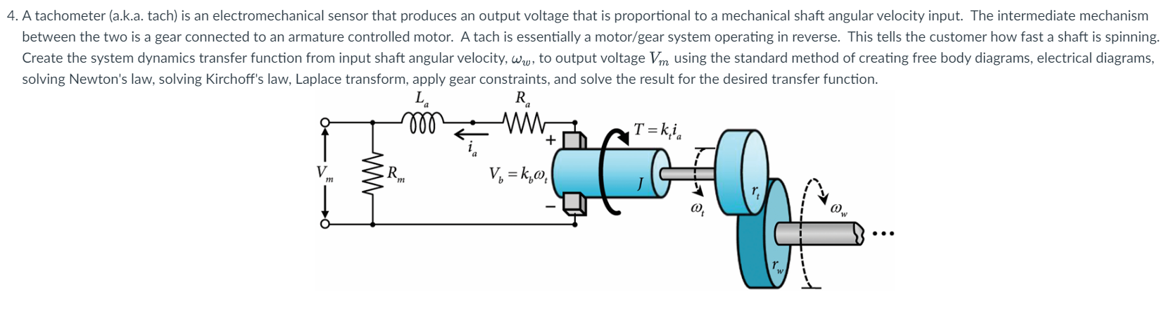 Solved A tachometer (a.k.a. ﻿tach) ﻿is an electromechanical | Chegg.com