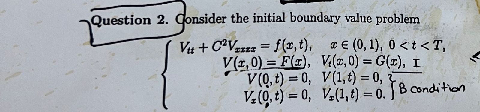 Question 2. ﻿Consider the initial boundary value | Chegg.com