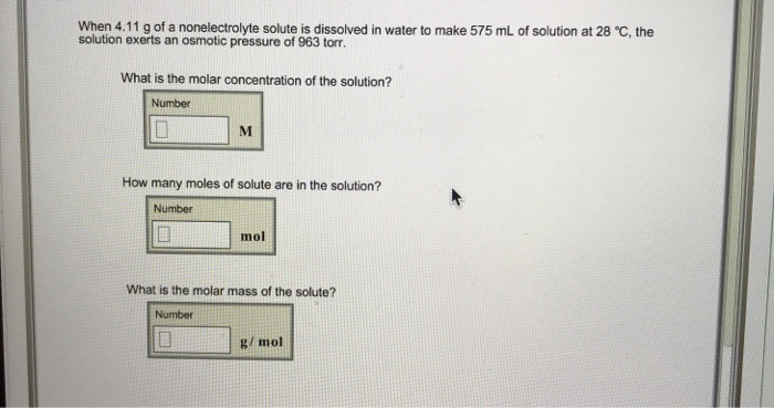 Solved When 4.11 g of a nonelectrolyte solute is dissolved | Chegg.com