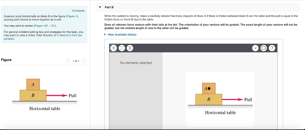 Solved Part E Constants A person pulls horizontally on block | Chegg.com