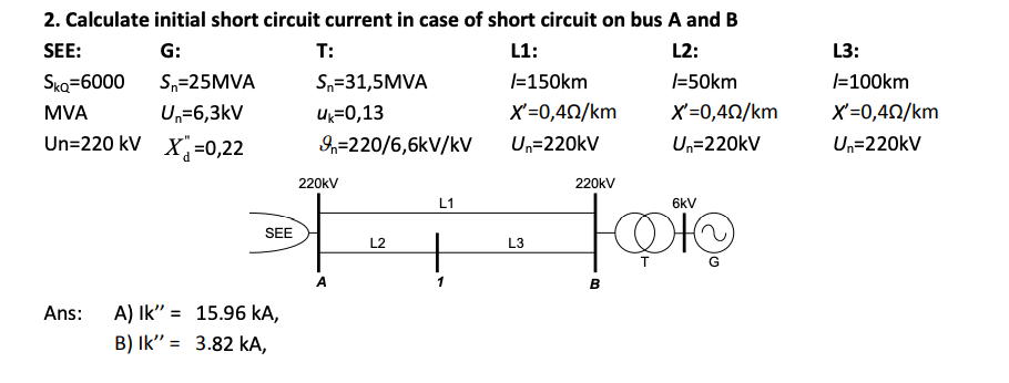 Solved Exercises for practicing short-circuit | Chegg.com