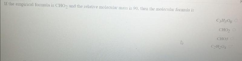 Solved If the empirical formula is CHO, and the relative | Chegg.com