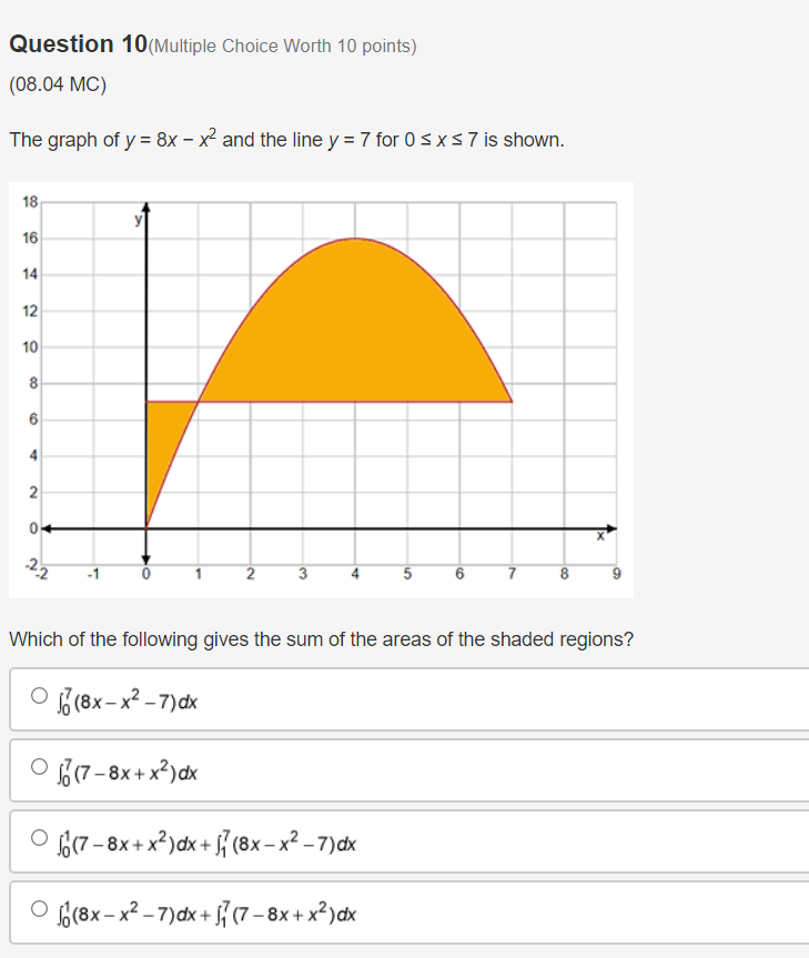 Solved Question 10(Multiple Choice Worth 10 points) (08.04 | Chegg.com
