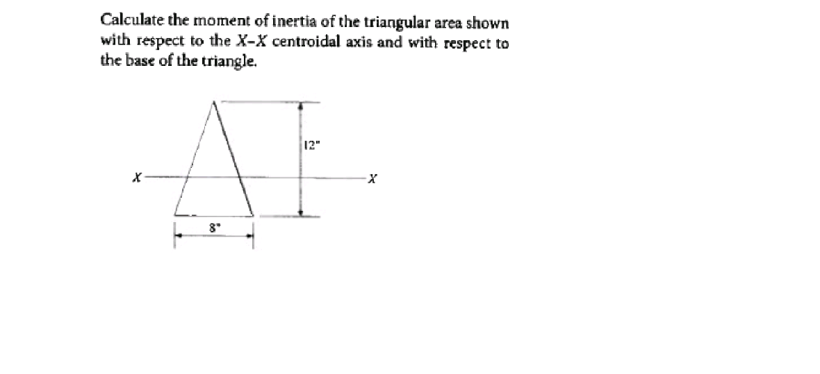 Solved Calculate the moment of inertia of the triangular | Chegg.com
