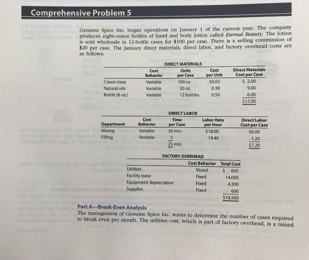 Solved Comprehensive Problem 5 Genuine Spice Inc. began | Chegg.com