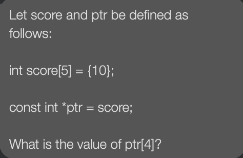 Solved Let score and ptr be defined as follows: int score[5] | Chegg.com