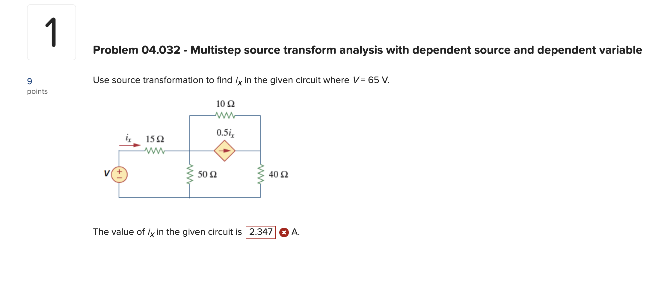 Solved 1 Problem 04.032 - Multistep source transform | Chegg.com