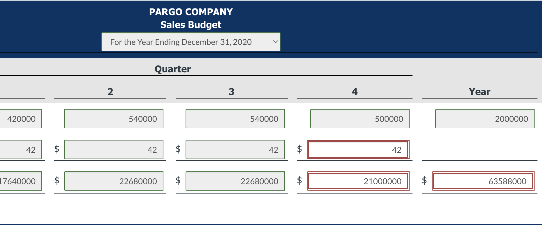 Solved - Your answer is partially correct. Pargo Company is | Chegg.com