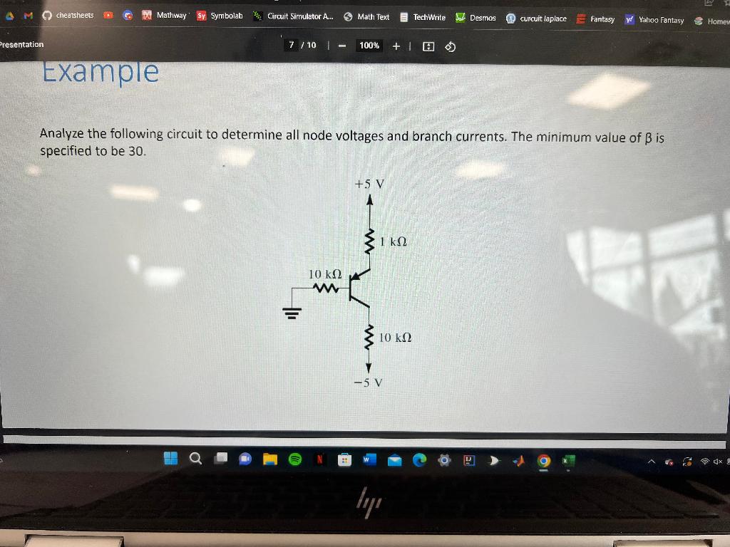 Solved Analyze the following circuit to determine all node | Chegg.com