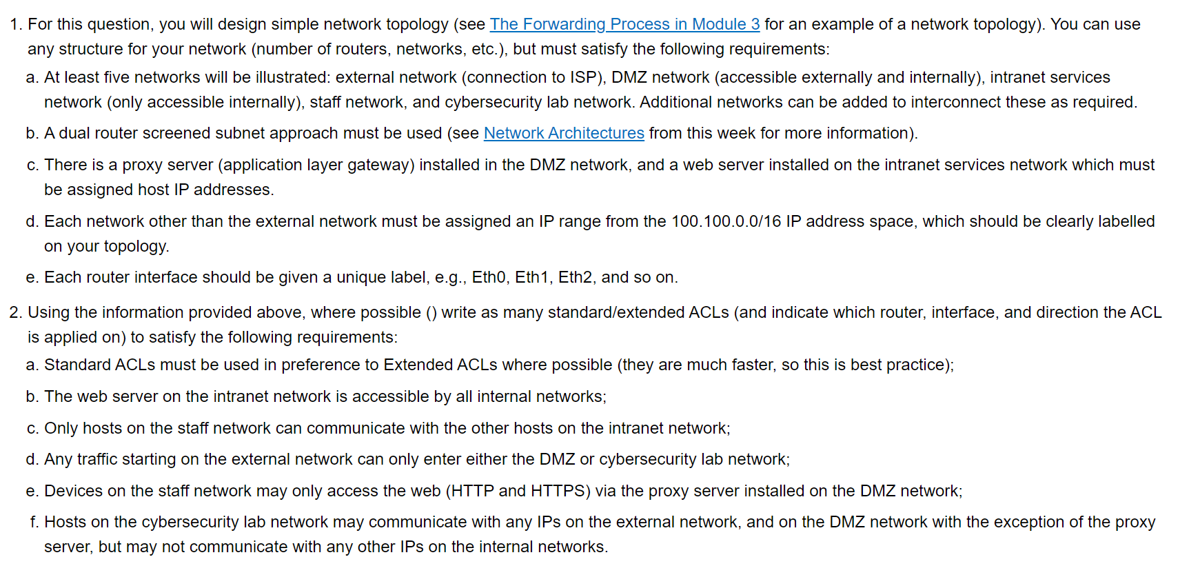 1. For this question, you will design simple network | Chegg.com