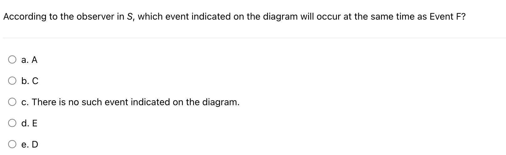 Solved An observer in S measures two simultaneous events, | Chegg.com