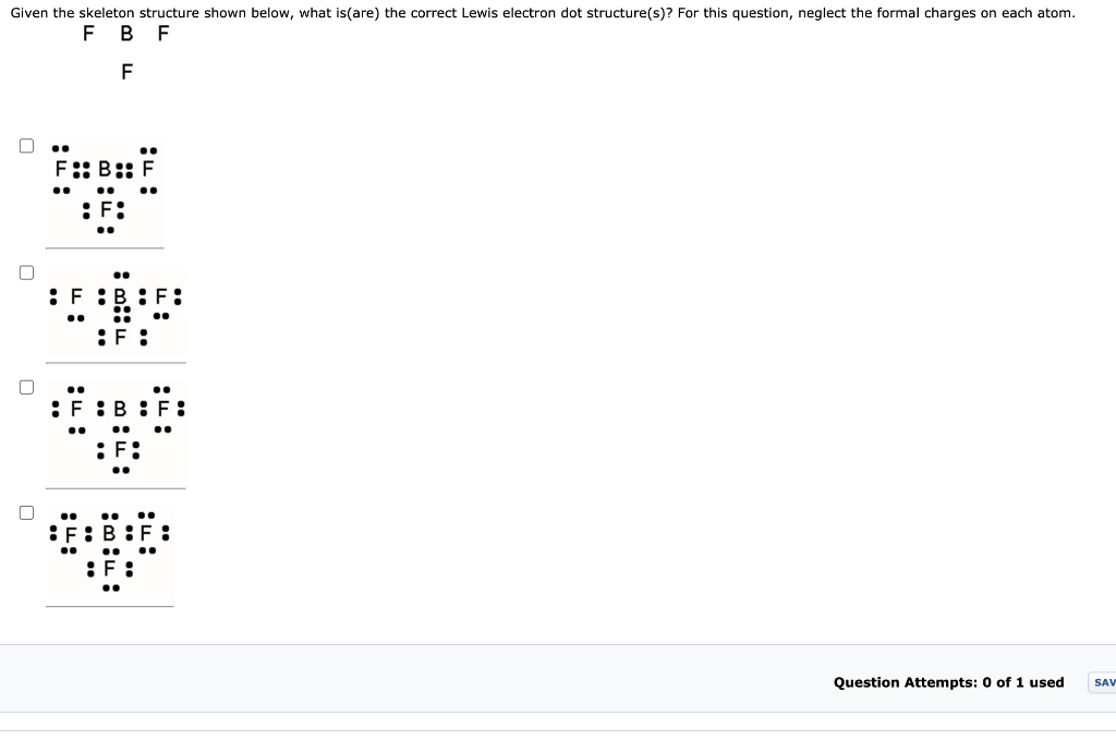 Solved Given the skeleton structure shown below, what | Chegg.com
