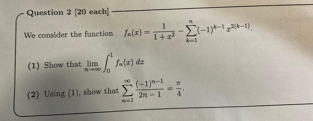 Solved Can Someone please solve this calculus question, it | Chegg.com
