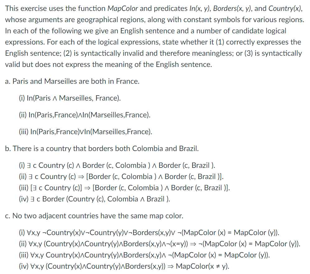 Solved This exercise uses the function MapColor and | Chegg.com