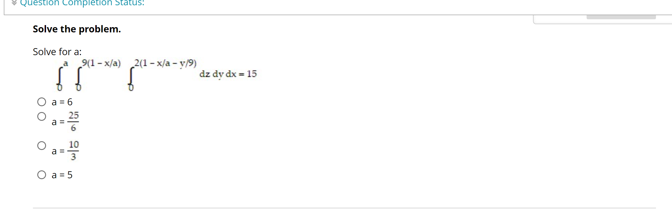 Solved Question Completion Status: Solve the problem. Solve | Chegg.com