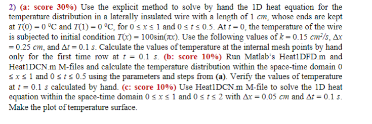 2) (a: score 30%) Use the explicit method to solve by | Chegg.com