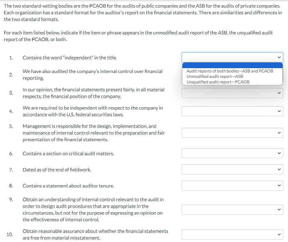 Solved Questions 1 through 10 have all of the same answer | Chegg.com
