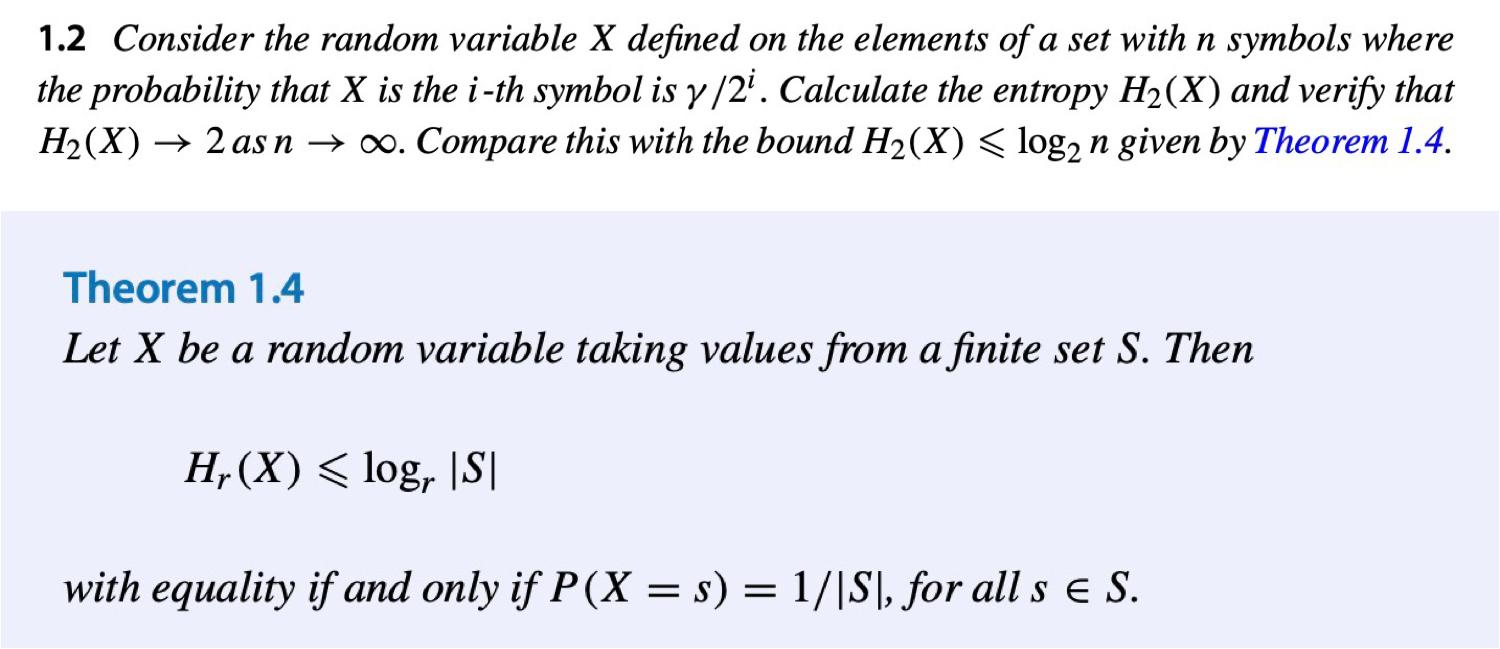 1.2 Consider the random variable X defined on the | Chegg.com