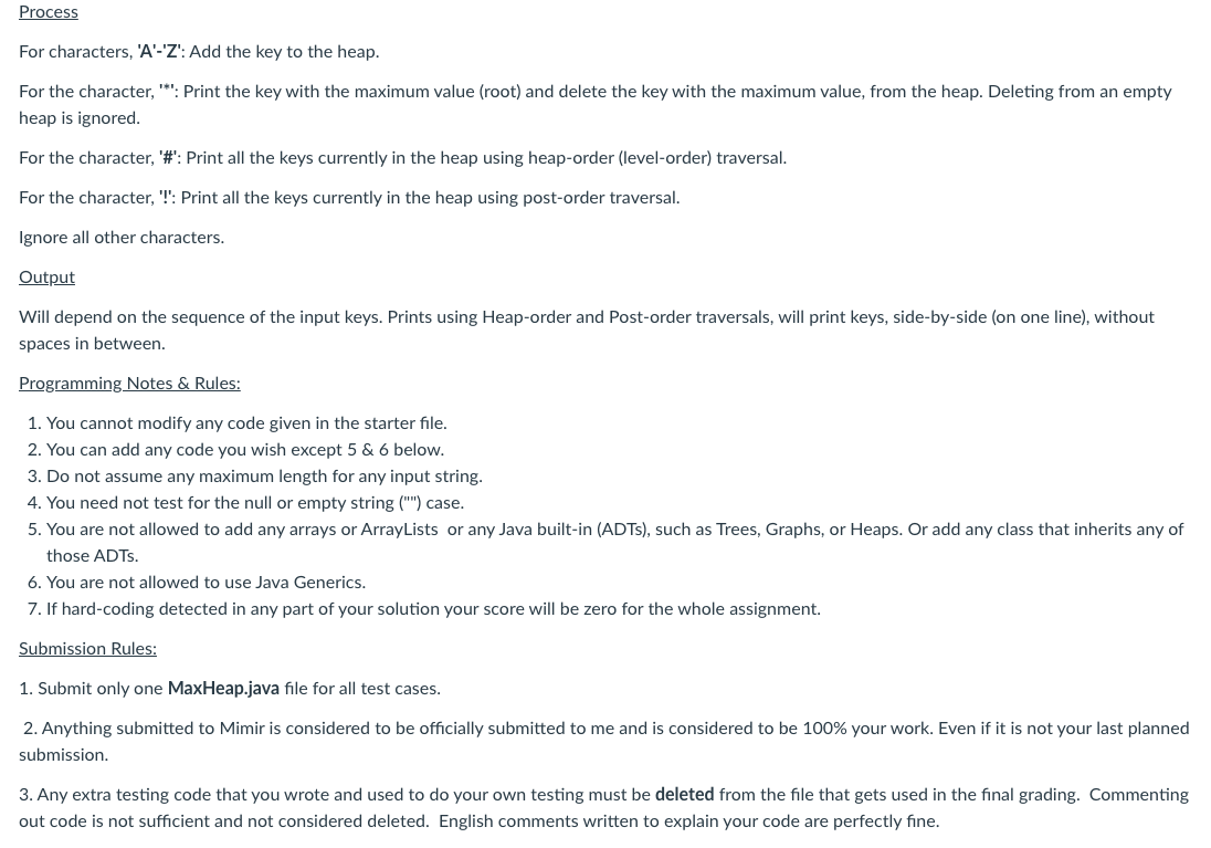 Solved Max-Heaps In this module you will implement a binary | Chegg.com