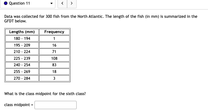 Solved Data was collected for 300 fish from the North | Chegg.com