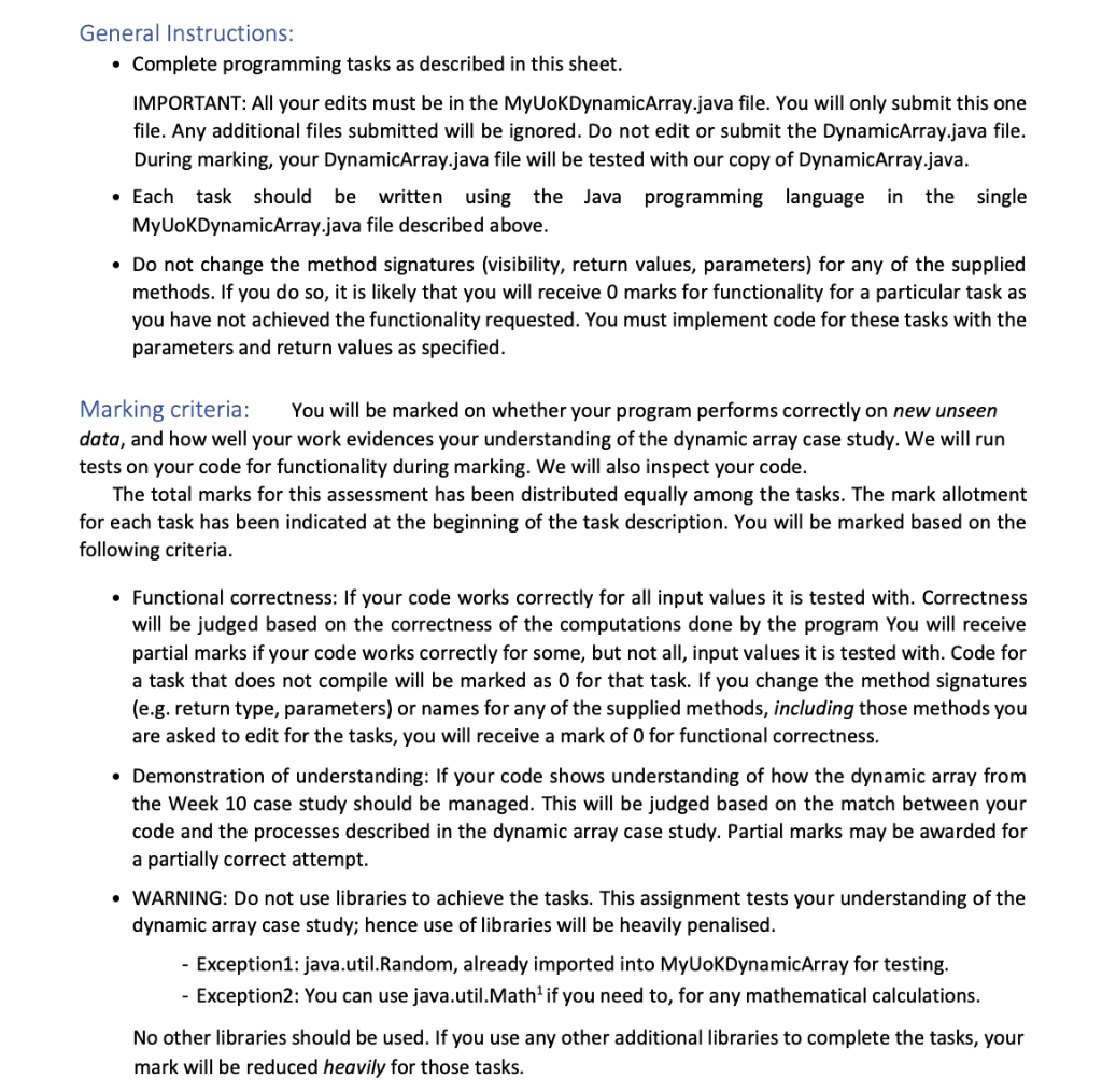 Solved General Instructions: - Complete programming tasks as | Chegg.com Solved General Instructions: - Complete programming tasks as | Chegg.com