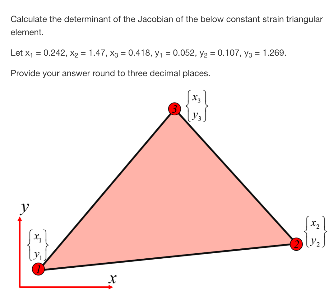 Solved Calculate the determinant of the Jacobian of the | Chegg.com