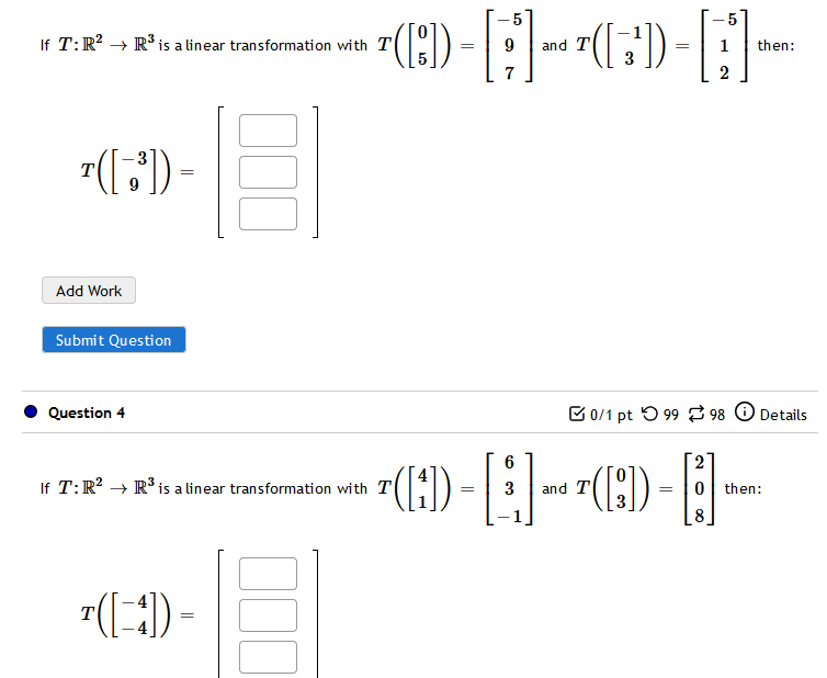 Solved 5 If T:R2 + R* is a linear transformation with T | Chegg.com