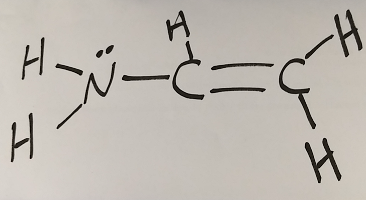 Solved 45. Consider the following molecule: H2NCH=CH2. How | Chegg.com